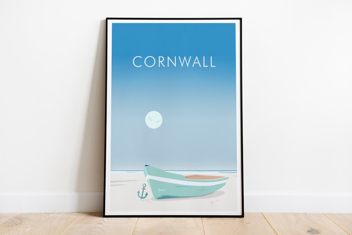 Traditional Cornwall Print | Etsy UK