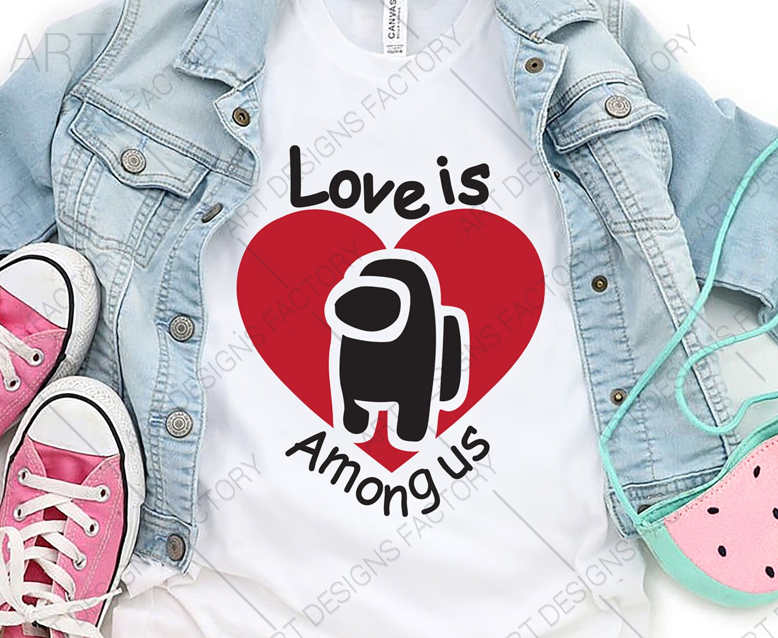 Love is Among Us Svg,among Us Heart SVG for Gamer Kids,valentine's Day ...