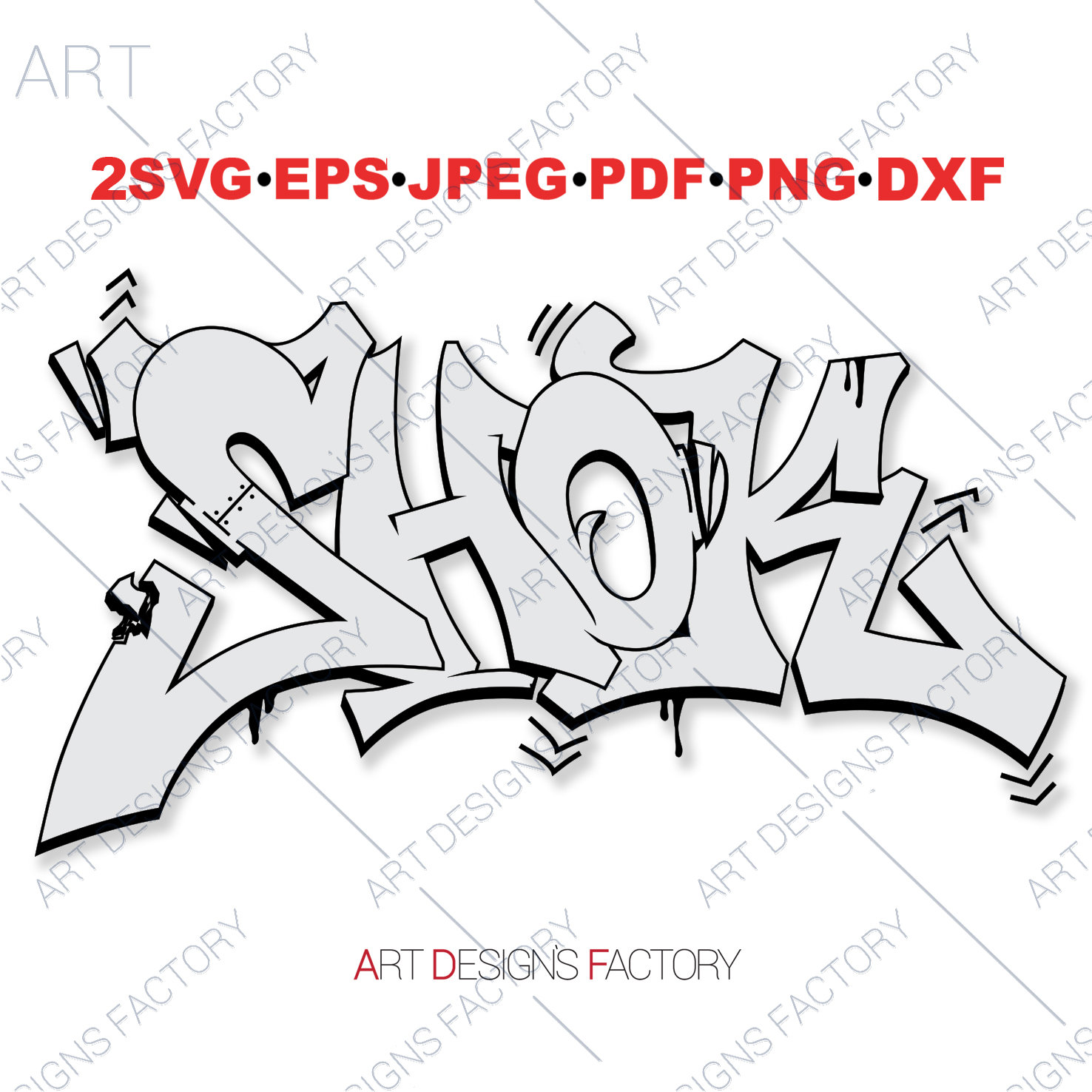 SHOK Cut Files,graffiti Cut Files, Best Graffiti Letter, Shok Shirt Svg ...