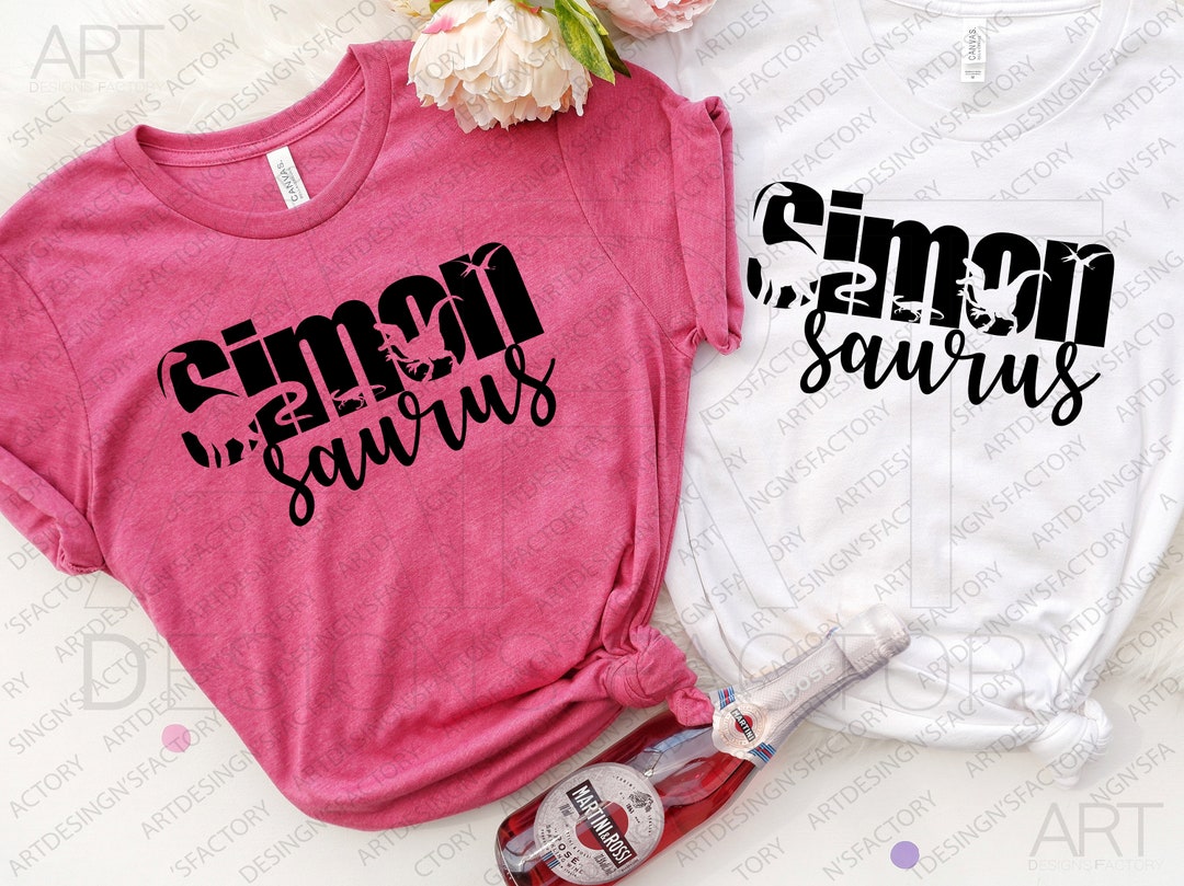 SIMON Saurus Cut Files,simon Saurus SVG, Dino Birthday Svg, Trex ...