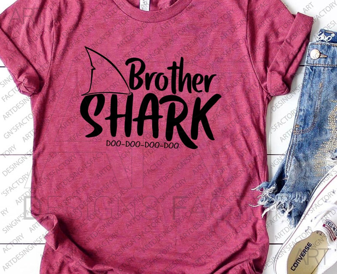 Brother Shark Cut Files, Brother Shark Svg,shark Brother Boy Svg,shark ...
