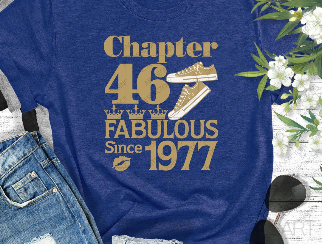 Chapter 46 Shoes Fabulous Since 1977 Svg,46th Birthday Svg,born in 1977 ...