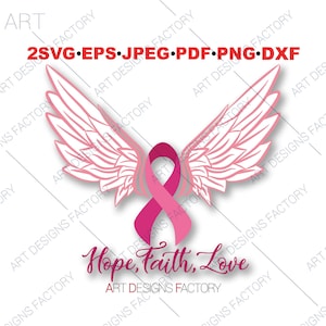Breast Cancer Awareness Tshirt SVG, Hope, Faith, Love, October Breast ...