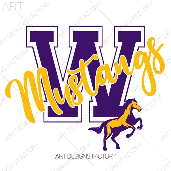 Mustangs Football Svgmustang Vector Eps Dxfmustangs Fans | Etsy