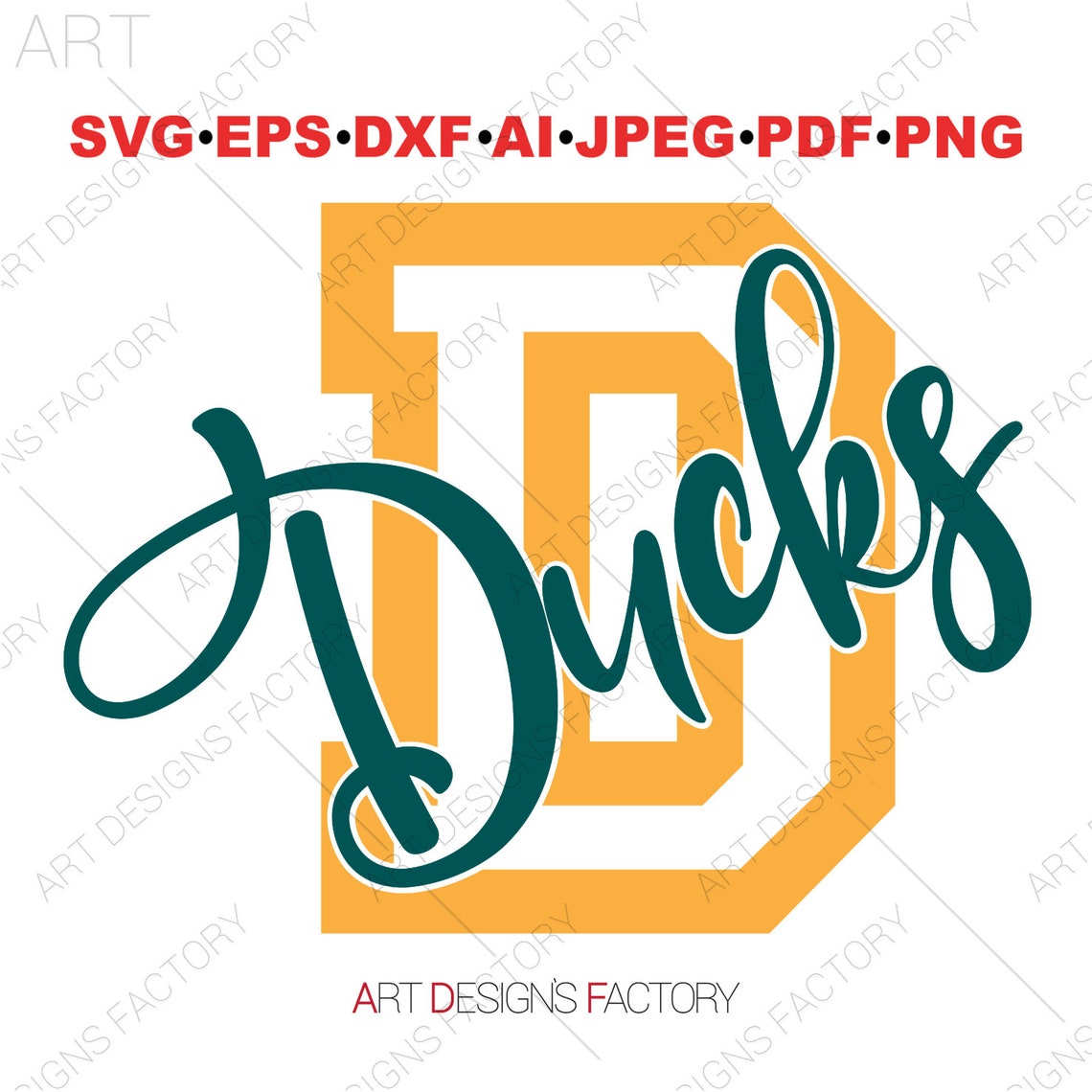 D Letter Ducks Svg Oregon Ducks Svg Oregon Ducks Clip Art - Etsy
