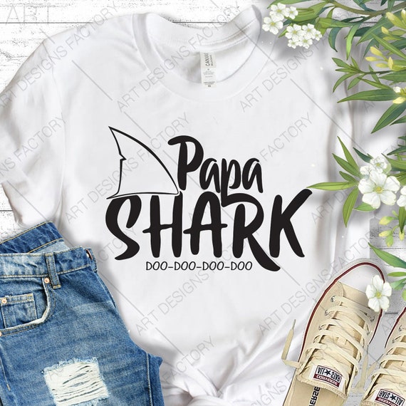 Papa shark svg grandpa shark svgDXFSVGPDF grandfather | Etsy
