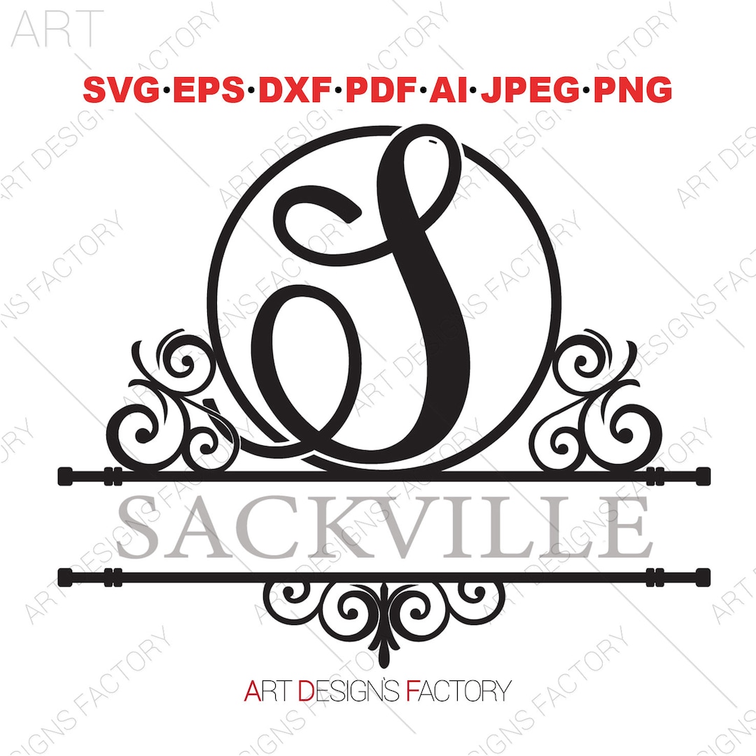 Split Monogram SVG, Split Font, Letter Svg, Split Monogram Letters ...