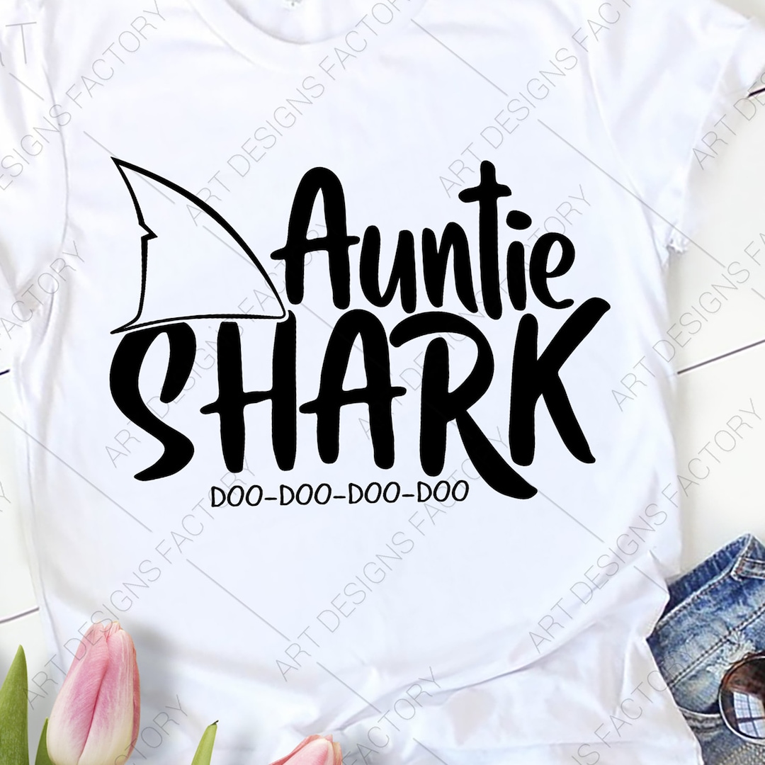 Auntie Shark SVG, Shark SVG, Shark Family SVG, Shark Birthday Svg ...