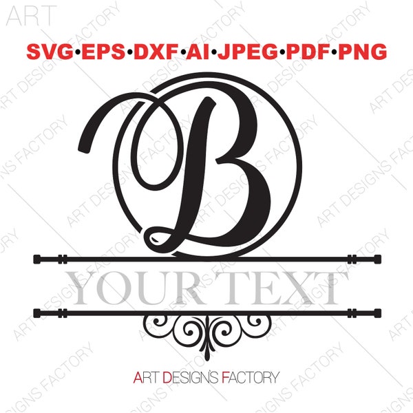 Split Monogram - Etsy