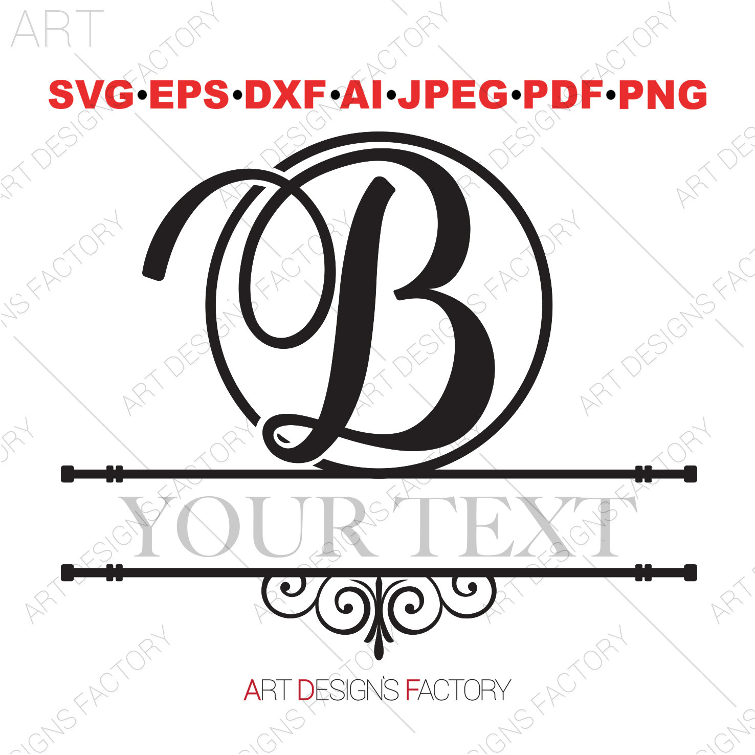 Split Monogram Svg,hand Write Split Font,letter Svg,split Monogram ...