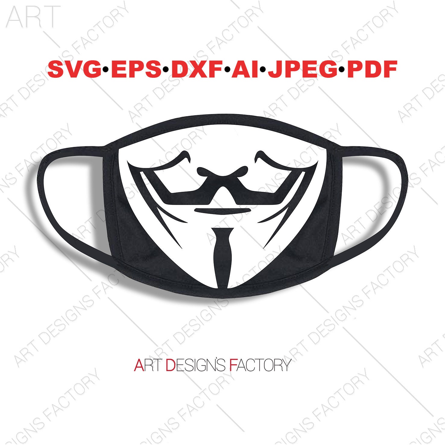 Clip Art Png,jpg,Dxf Dali Mask Vector Eps Svg Art & Collectibles etna ...