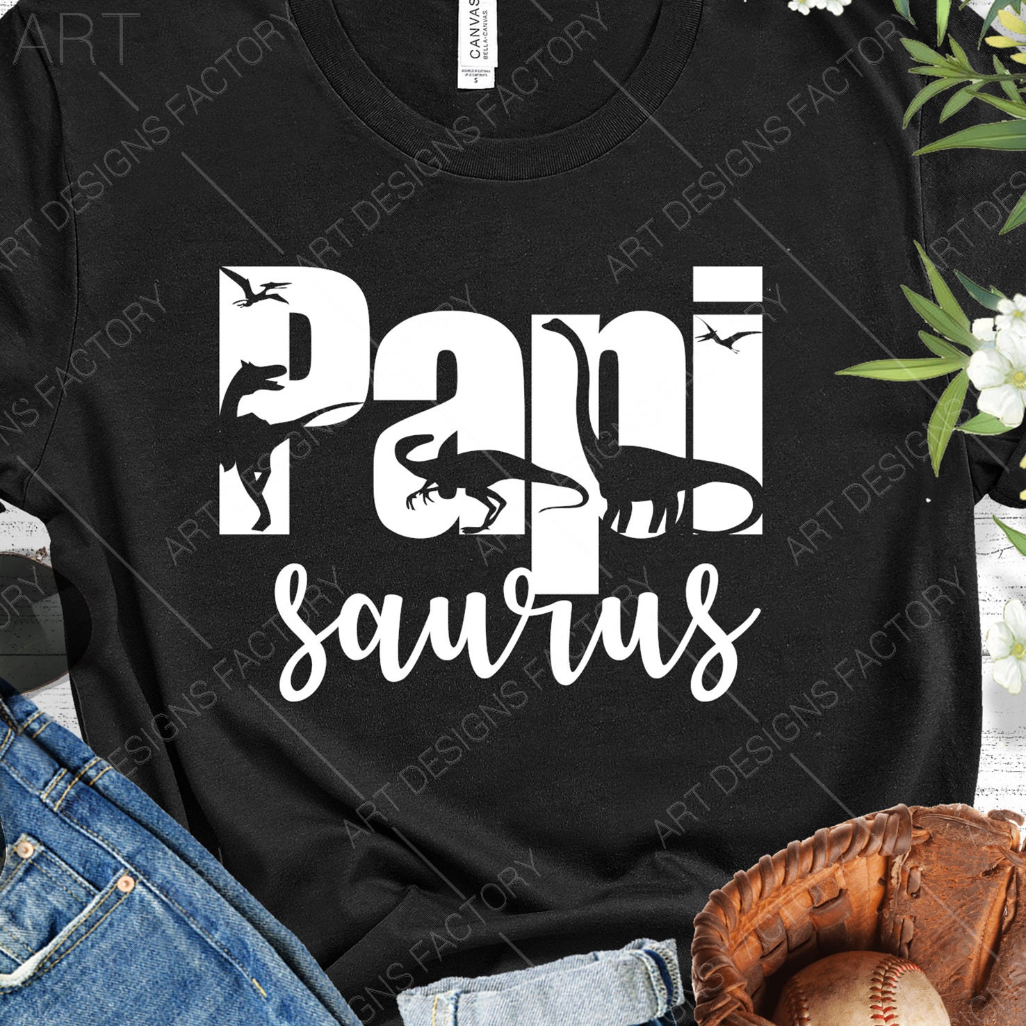 Papi Saurus Svgpapa T-rex Dinosaur Svgdinosaur Daddy Svg Dxf | Etsy