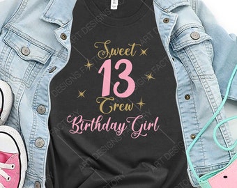 13 Year Birthday Svg - Etsy UK