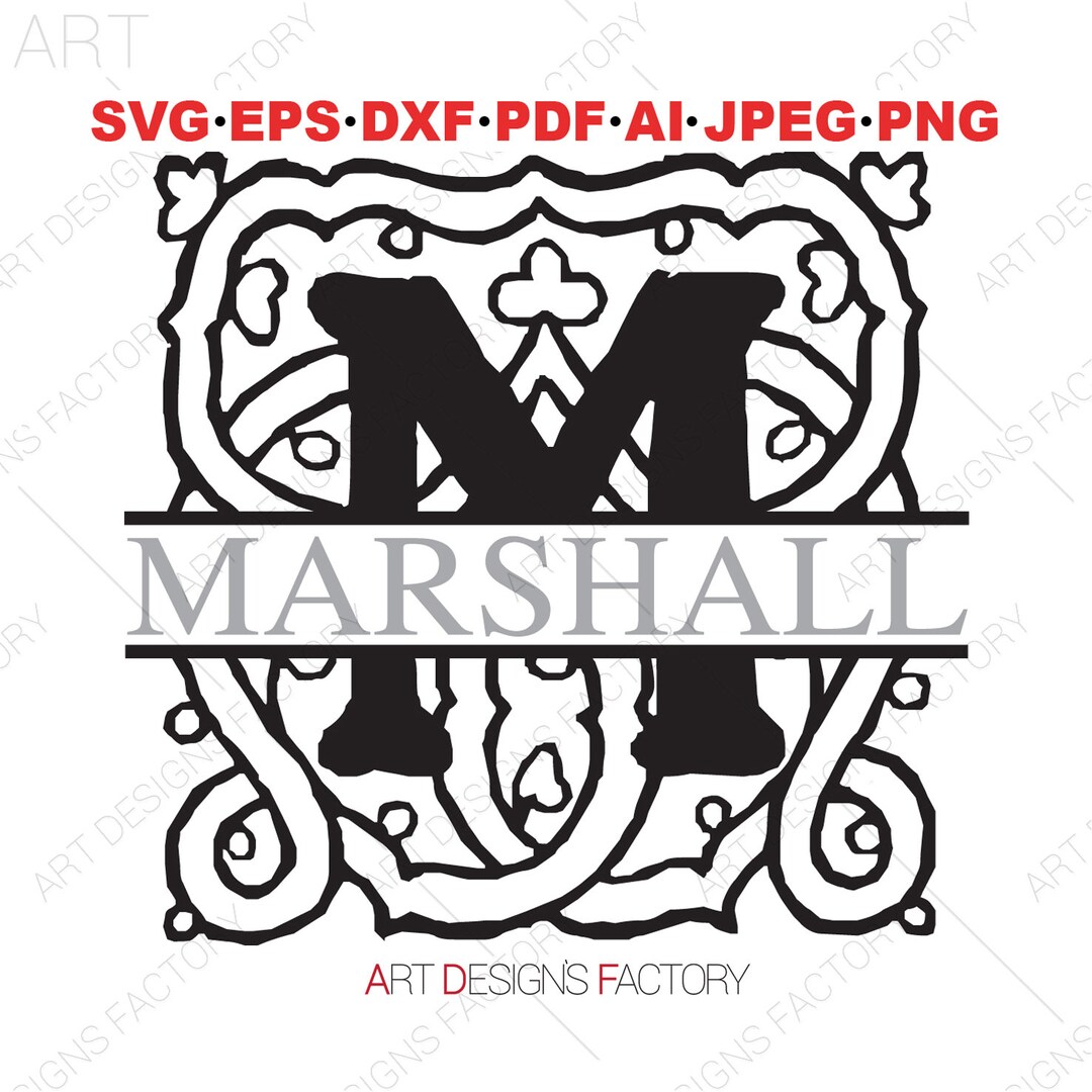 Split Monogram SVG, Split Letters Svg, Split Monogram Letters, Svg ...