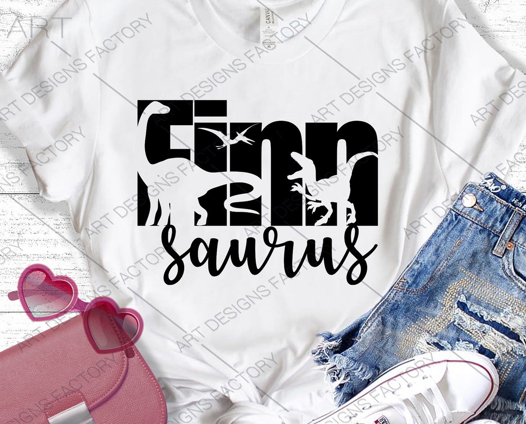 Finn Saurus Svg,finn Saurus Cut Files,t Rex Shirt Svg,finn Dino Shirt ...
