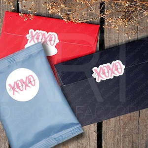 XOXO Thank You Sticker PNG,XOXO Valentine Small Business Happy Mail ...