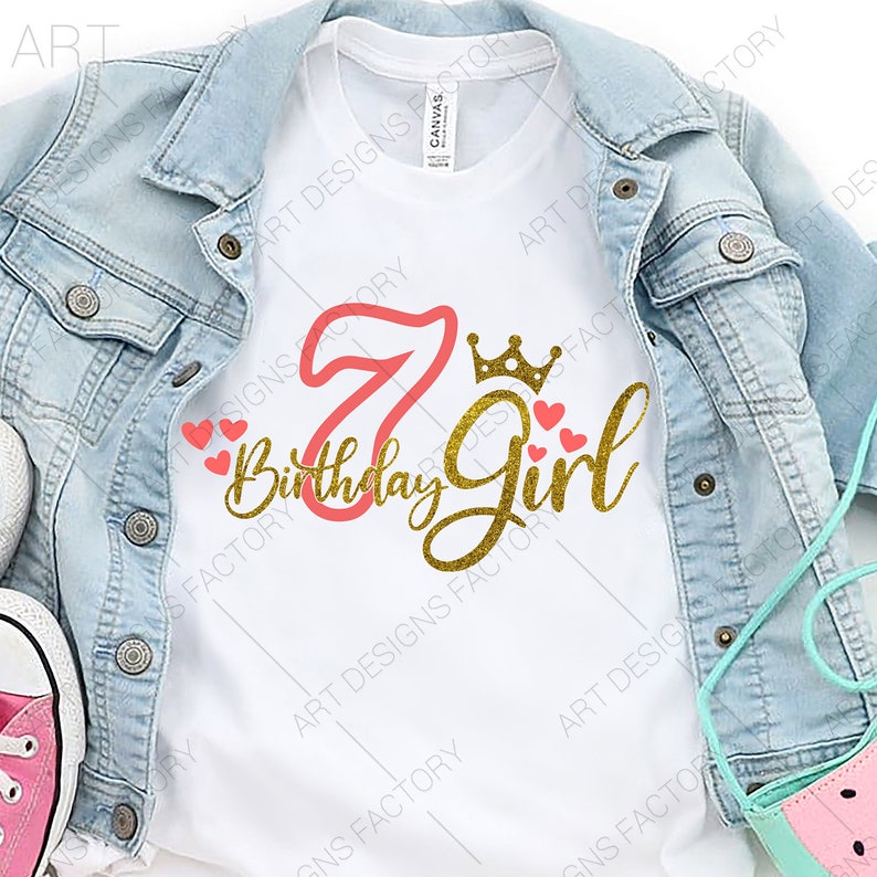 7th Birthday SVG, Seventh Birthday SVG, 7th Birthday Girl SVG, Birthday ...