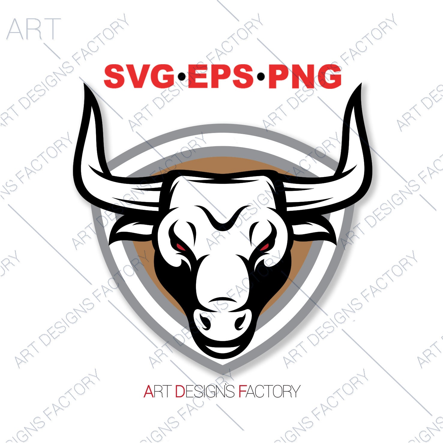 Angry Longhorn Drawing