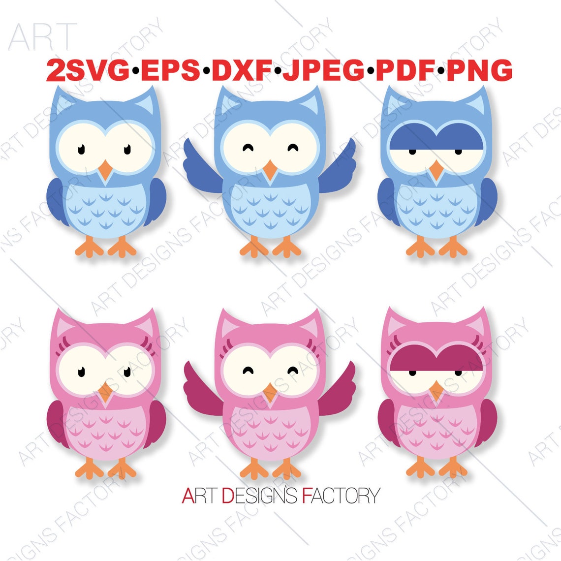 Cute Owl SVG Filesowl Clipart Bundlebaby Owl Decorgirl Owl - Etsy