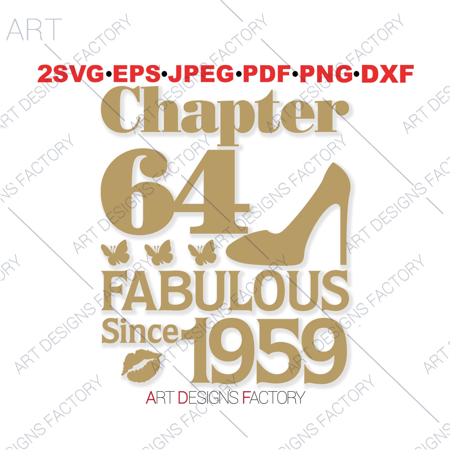 Chapter 64 Shoes Fabulous Since 1959 SVG 64th Birthday - Etsy