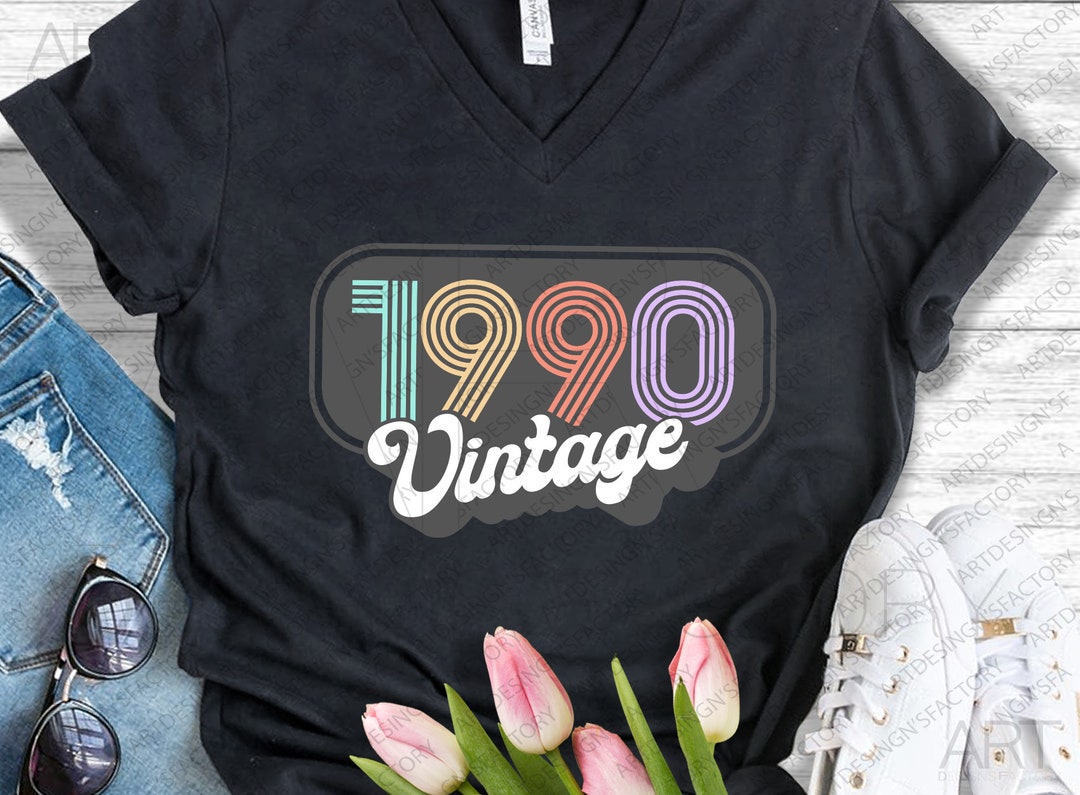 Vintage 1990 Svg, Vintage Birthday Svg, Vintage Svg,30th Birthday Svg ...
