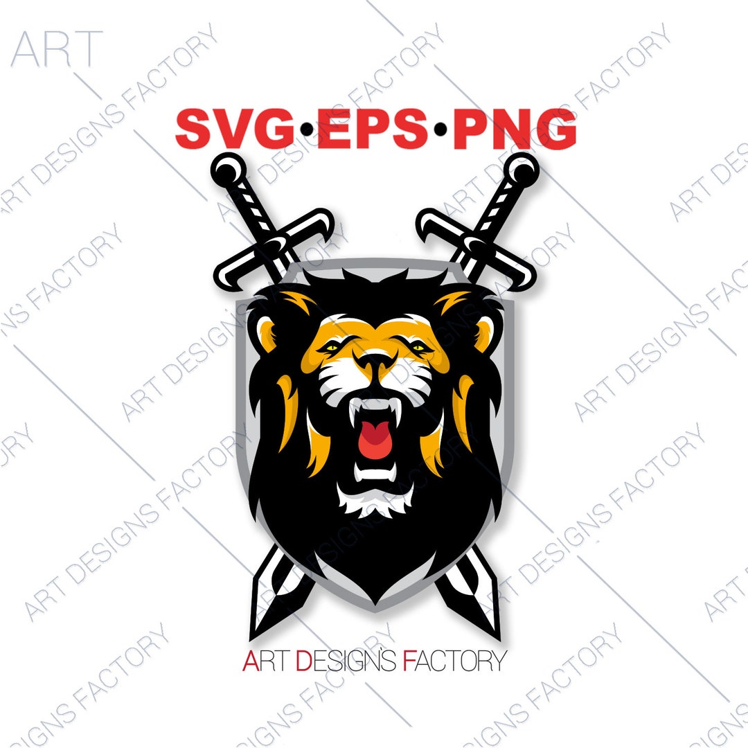 LION SVG Sword Shield Png,lion Clipart,clip Art Cricut Explorer ...