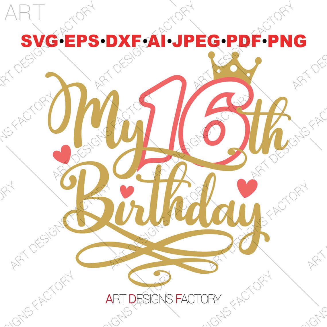 My Sixteenth Birthday Svg, Happy Birthday, Birthday Squad, 16, 16th ...