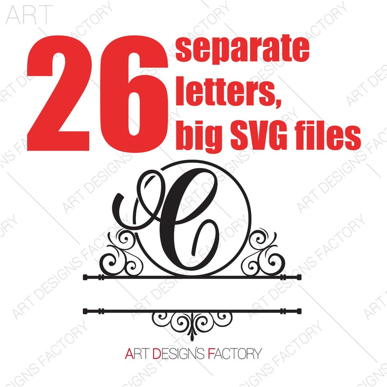 Split Monogram SVG, Split Font, Letter Svg, Split Monogram Letters ...