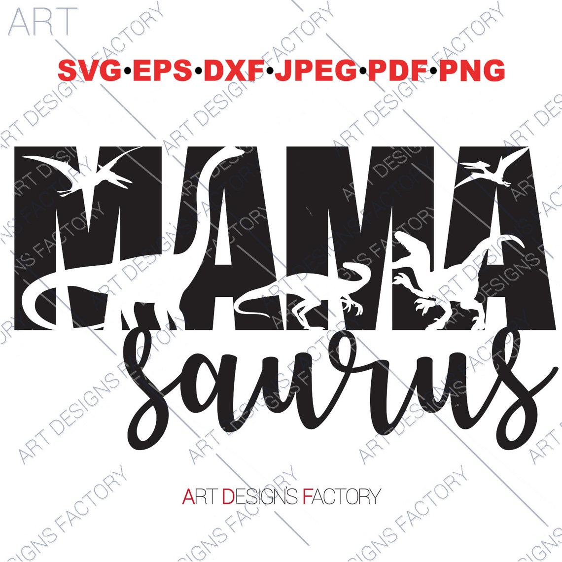 MAMA Saurus SVG Cut Files Mom Saurus Svg Mommy Tshirt Cut | Etsy