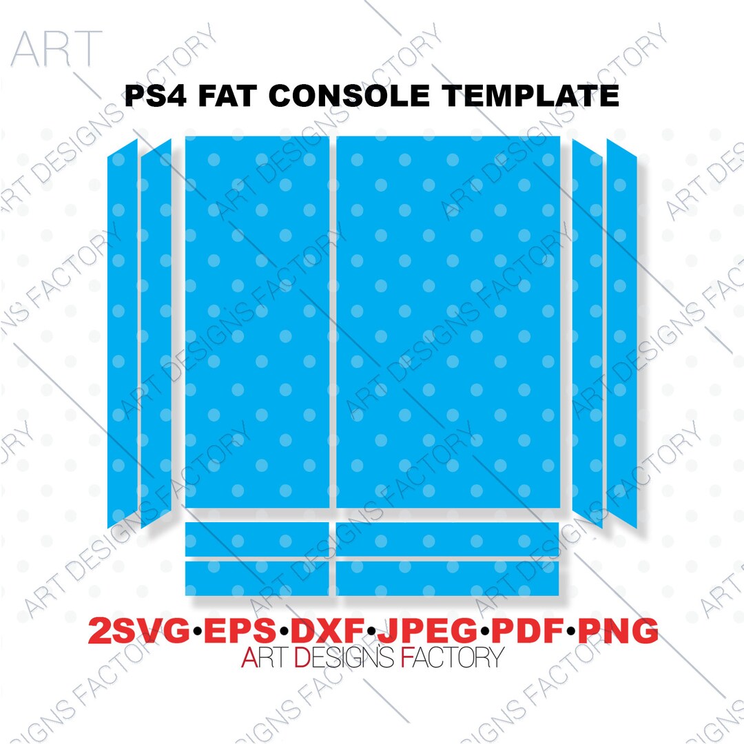 PS4 FAT CONSOLE Template Cut Files,ps4 Game Console Circut Files ...