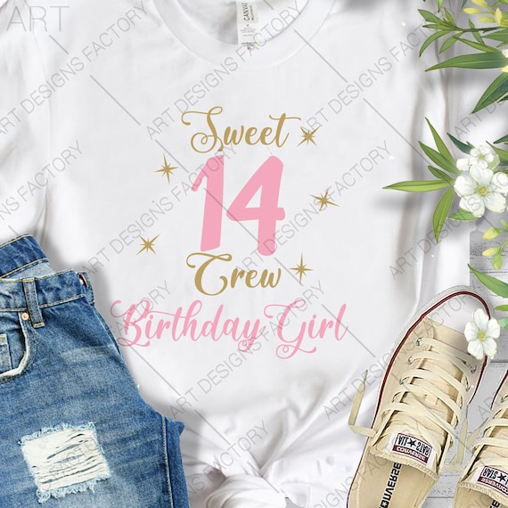 Sweet 14 Crew Birthday Svg sweet 14 crew 14 year | Etsy