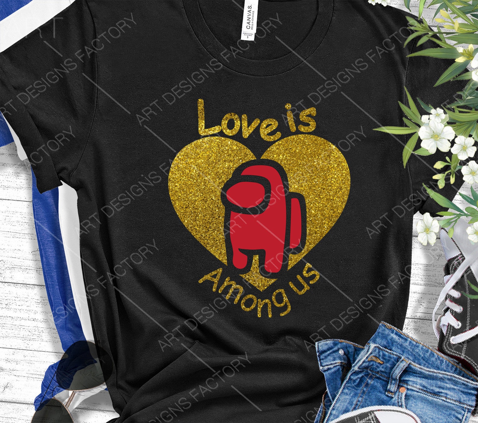 Love is Among Us Svgamong Us Heart SVG for Gamer - Etsy
