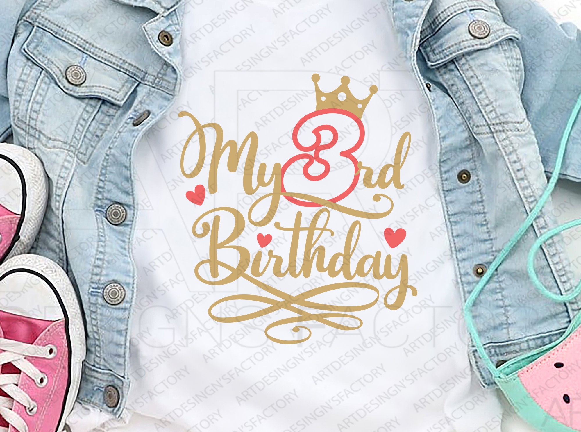 My Third Birthday Svgmy 3rd Birthday SVG3 Year Old Svgbaby - Etsy