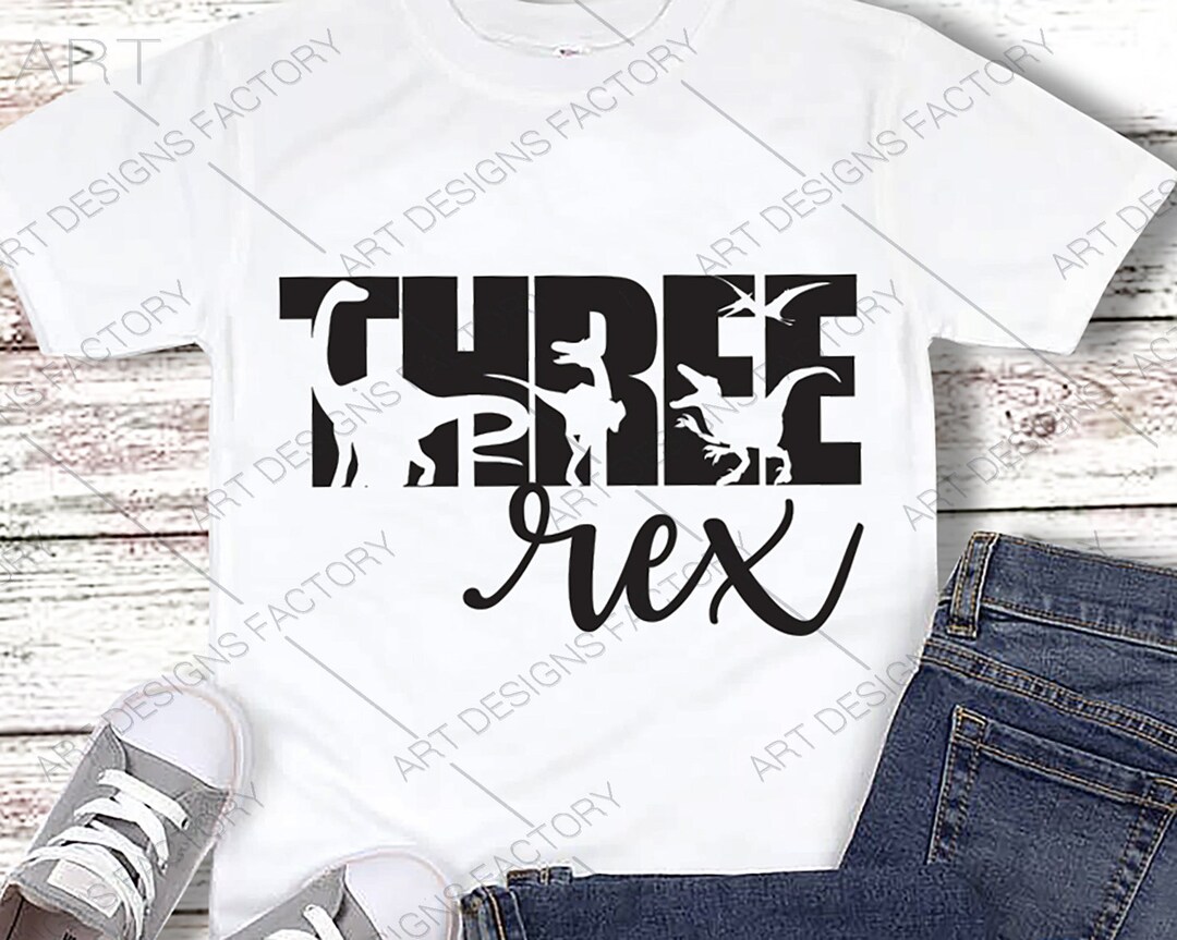 Three Rex Cut Files,three Rex Birthday Svg,three T Rex,three Saurus Svg ...