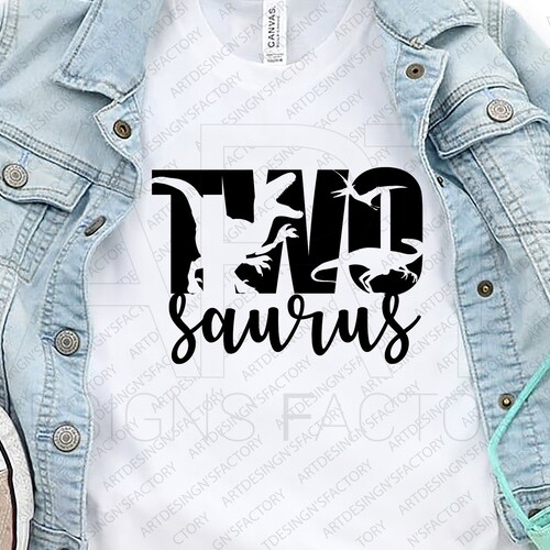 Two A Saurus Svg File DXF Silhouette Print Vinyl Cricut - Etsy