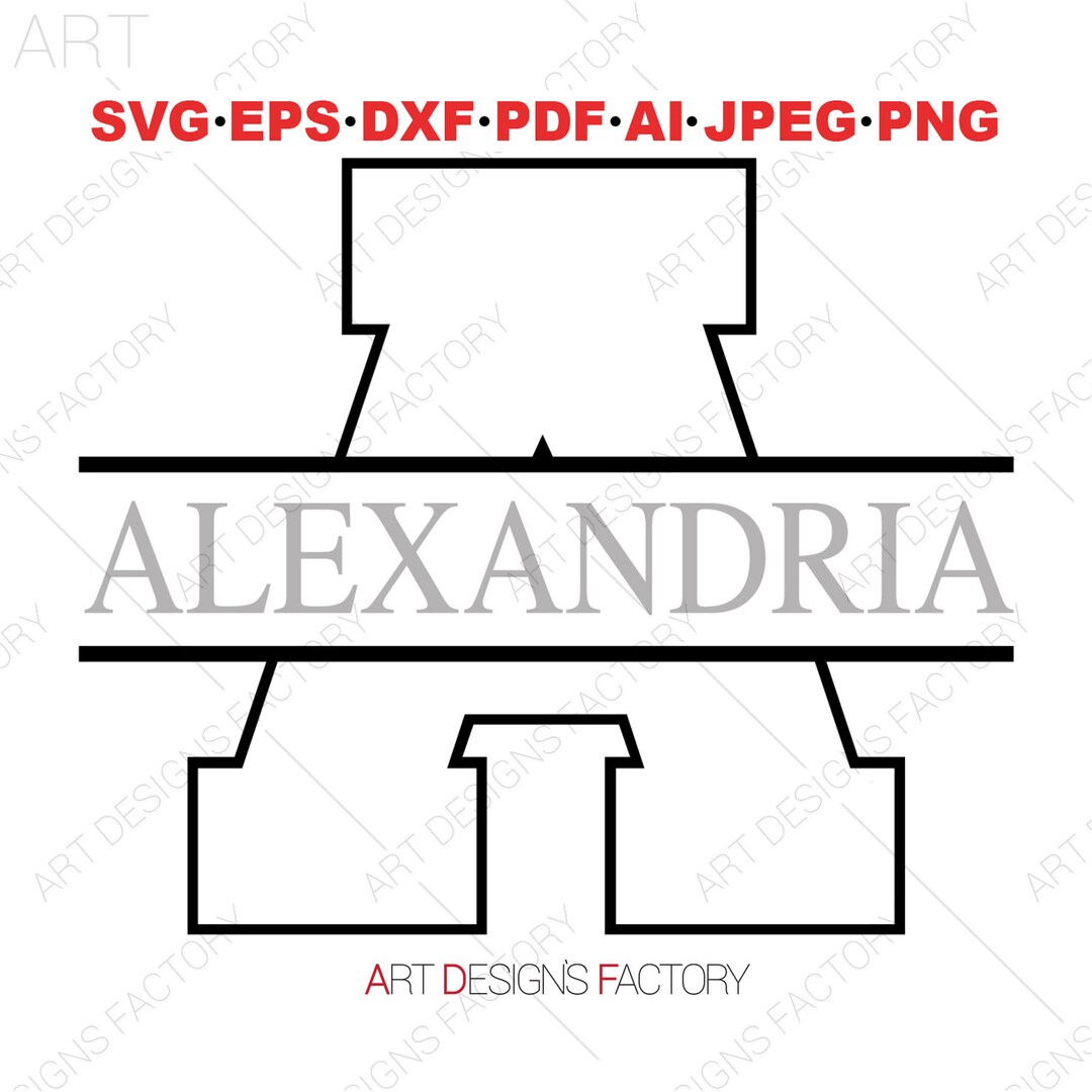 Split Monogram Svg,split Font,college Font Svg, Sport and Line Font Svg ...