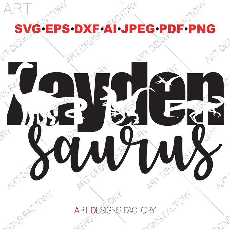 Zayden saurus SVG Personalizated saurus svgCustom Saurus | Etsy