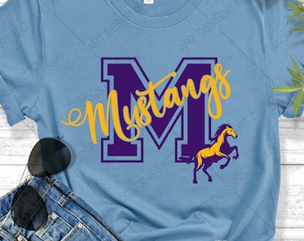 Mustangs Cheer MOM SVG Distressed - Etsy