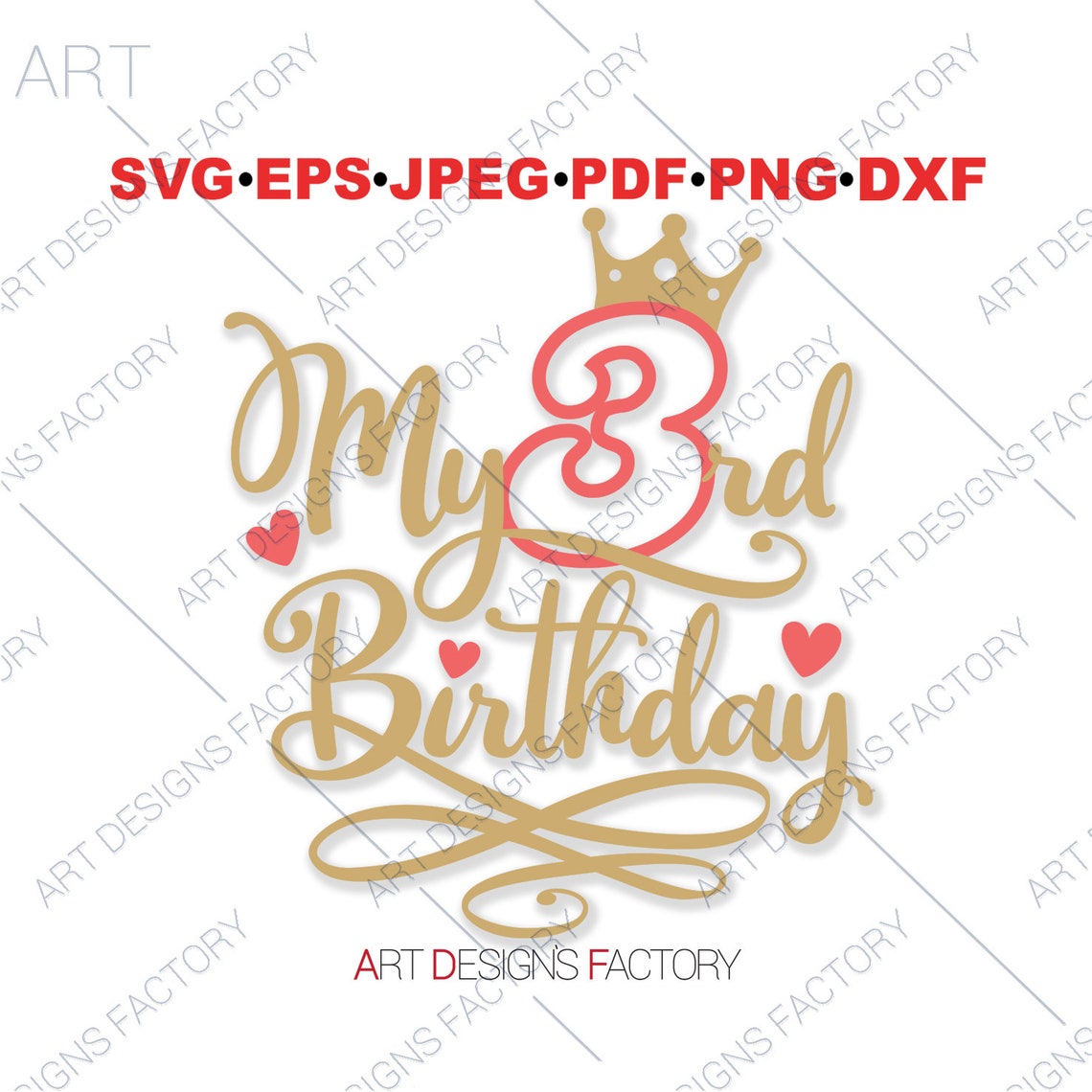 My Third Birthday Svgmy 3rd Birthday SVG3 Year Old Svgbaby - Etsy