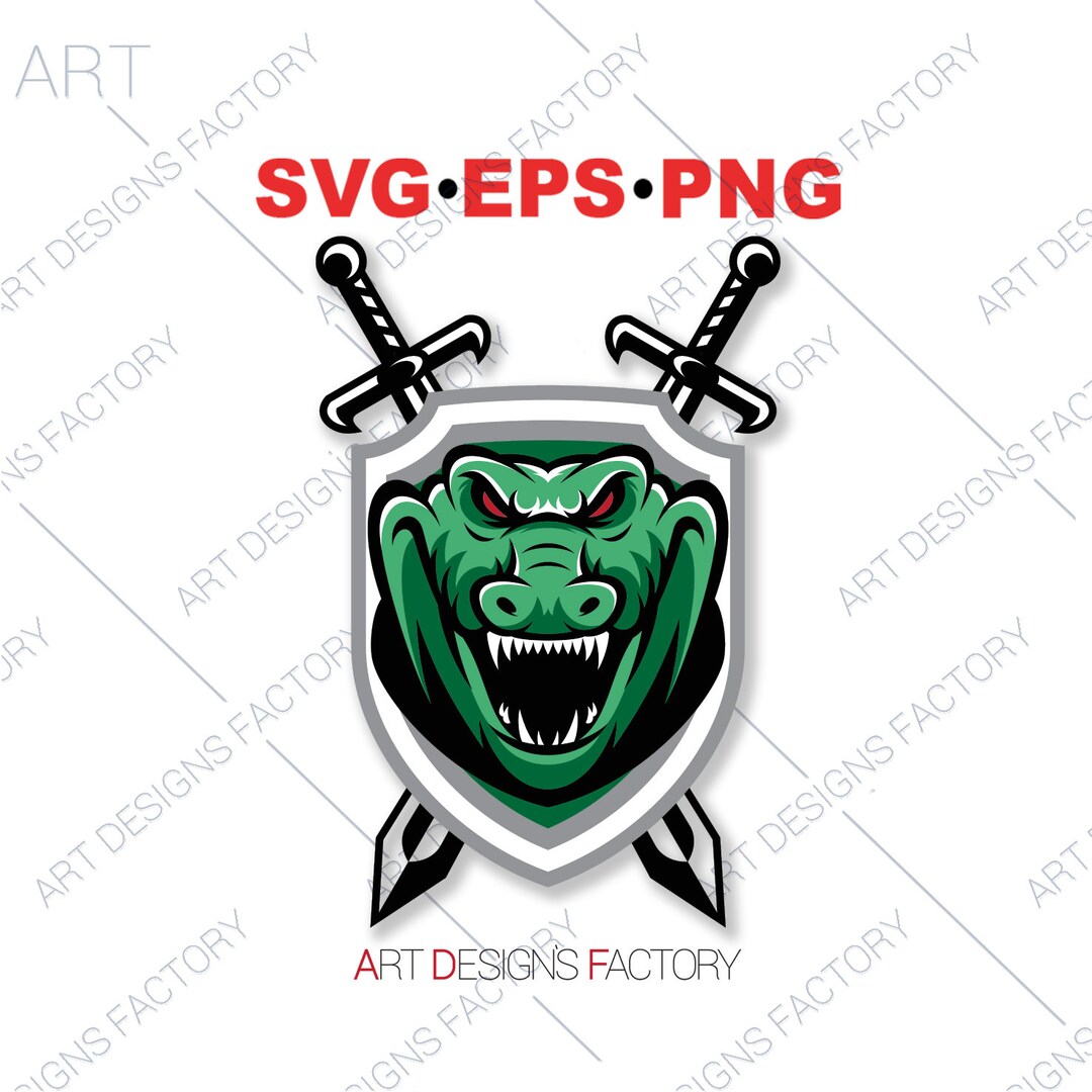 Alligator Gator Svg,crocodile Head Sword and Shield Png,crocodile ...
