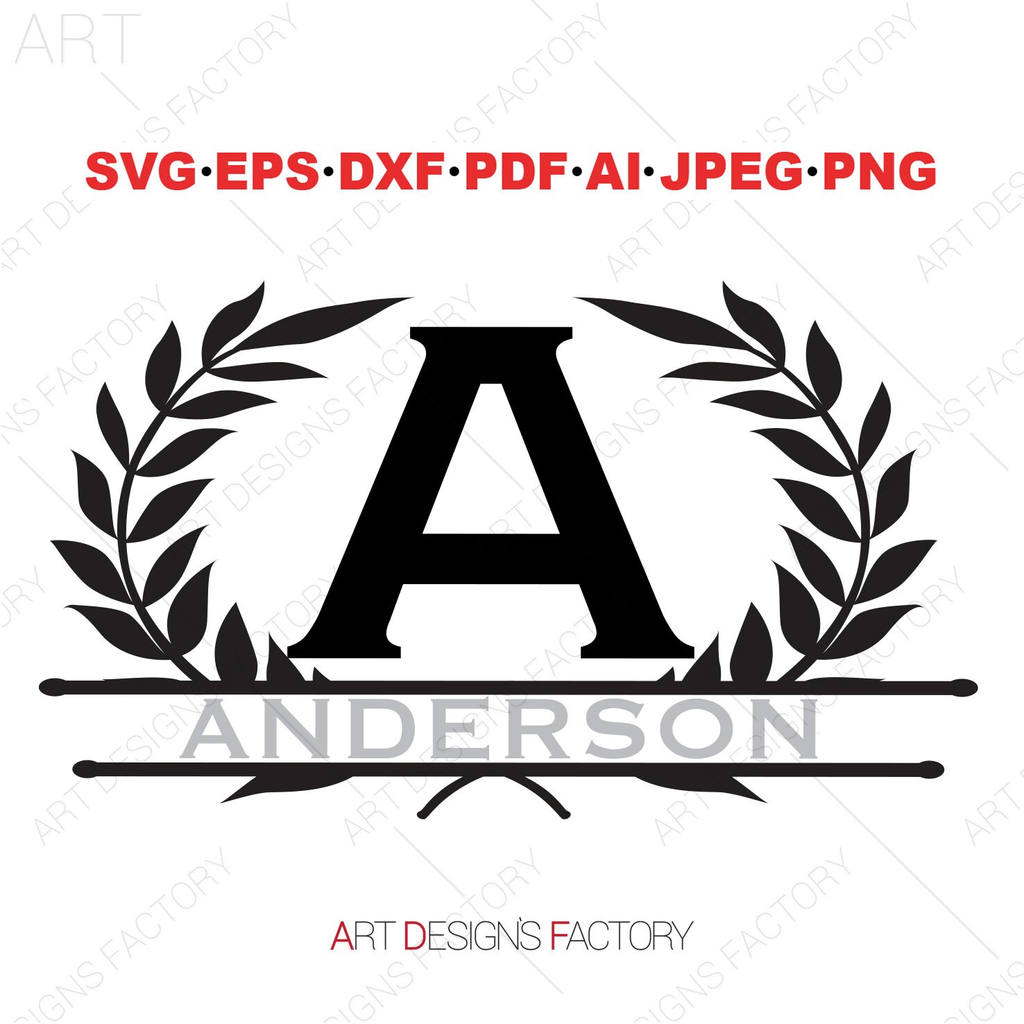 Split Monogram Svgsplit Fontletter Svgsplit Monogram - Etsy