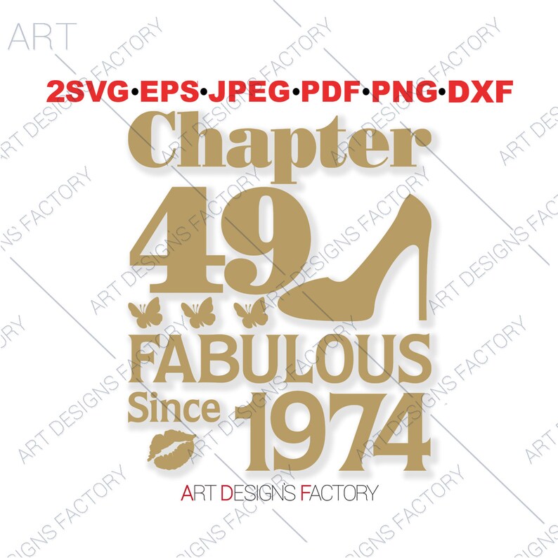 Chapter 49 Fabulous Since 1974 Svgborn in 1974 Svgfabulous - Etsy