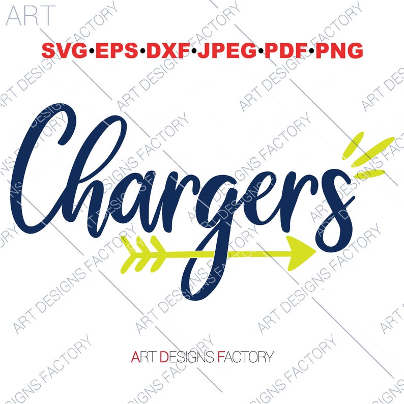 Chargers Svg Charges Arrow Svg Chargers Cut File Iron On - Etsy