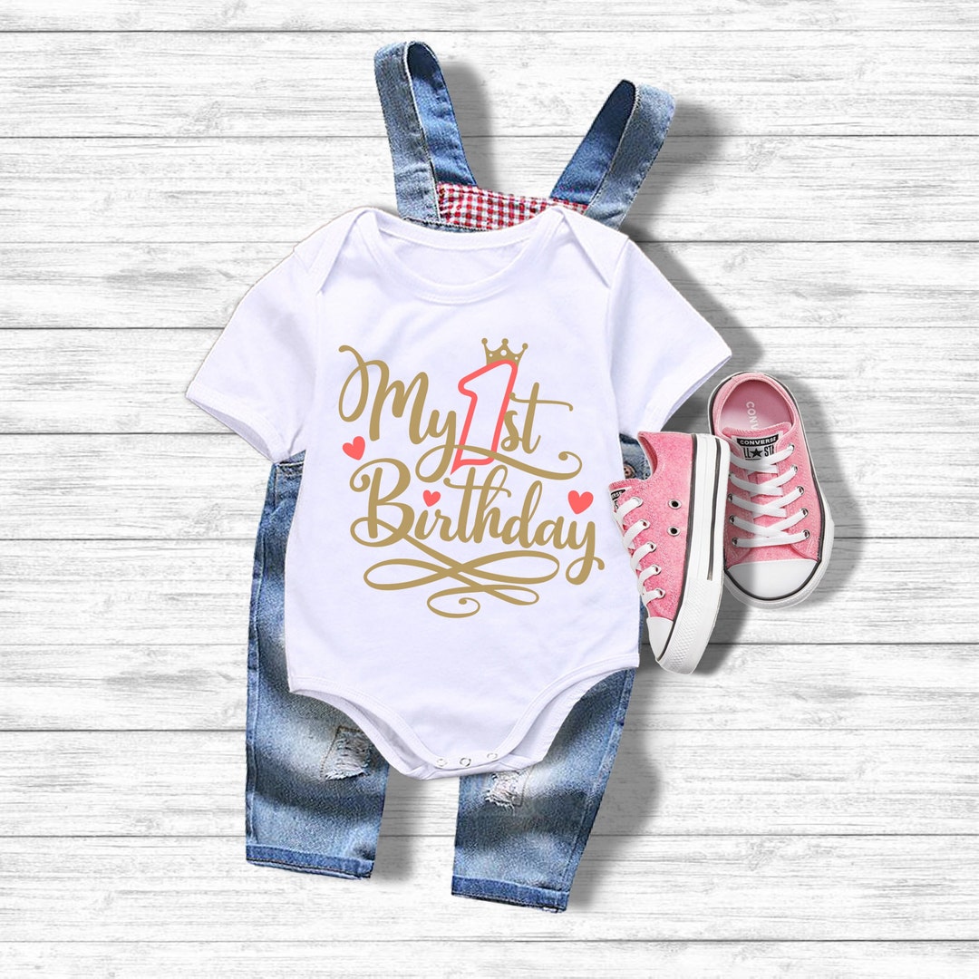My First Birthday Svg, One, Baby Birthday, 1st Birthday, One Year Old ...