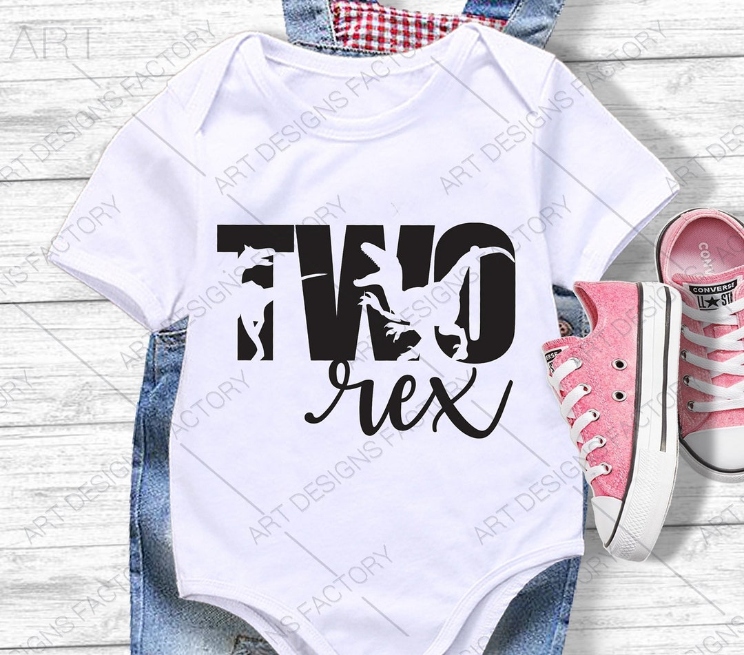 Two Rex Cut Files,two Rex Birthday Svg,two T Rex,two Saurus Svg ...