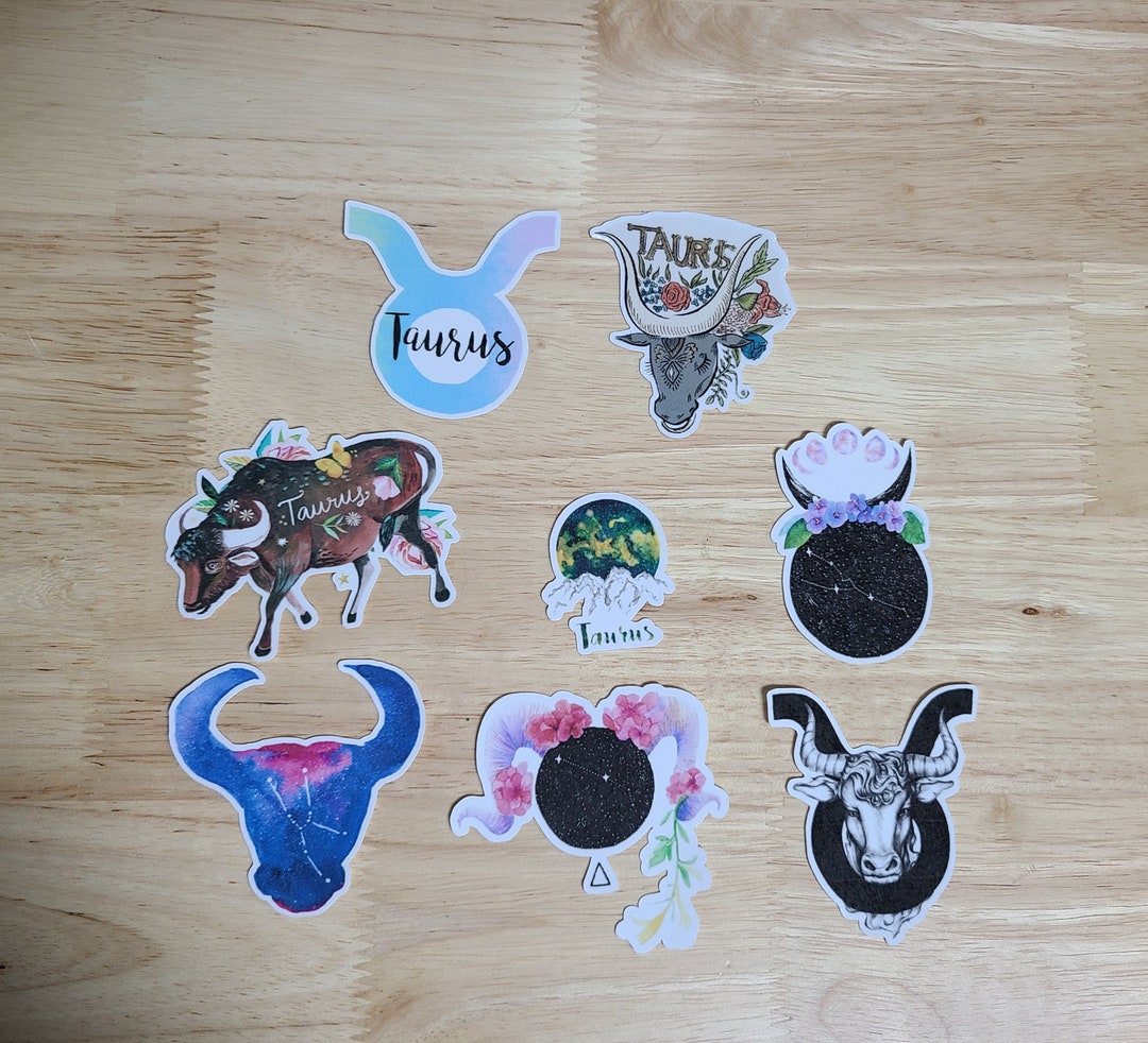 Taurus Stickers, Taurus Gift, Zodiac Stickers, Zodiac Gifts, Laptop ...