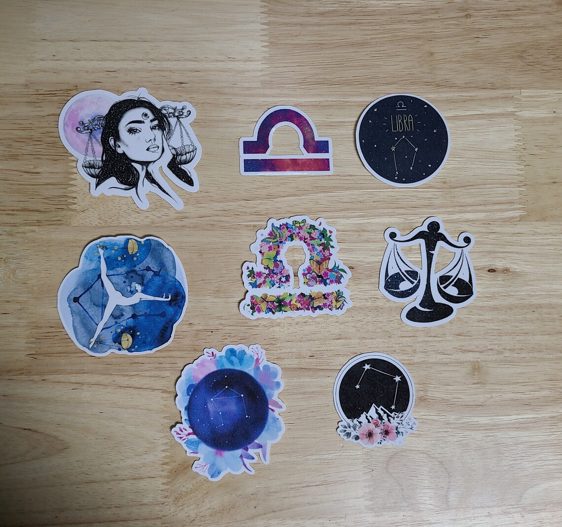 Libra Stickers Libra Gifts Zodiac Stickers Zodiac Gifts | Etsy