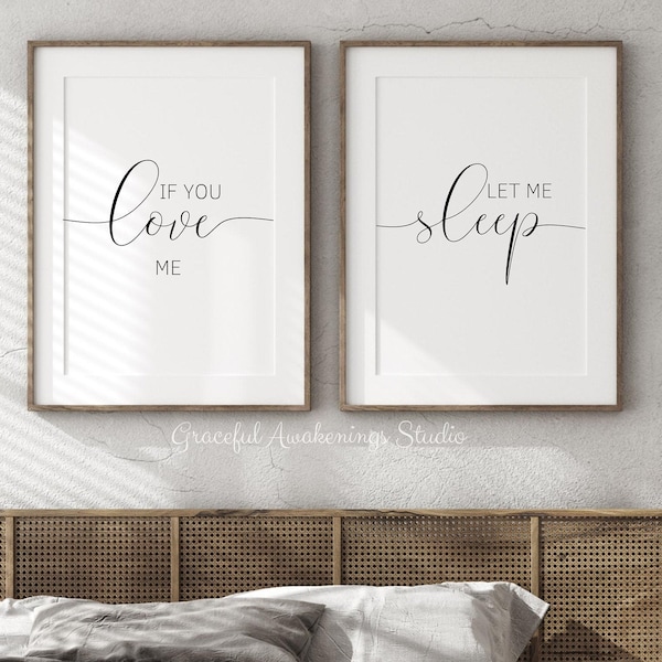 If You Love Me Let Me Sleep Sign - Etsy