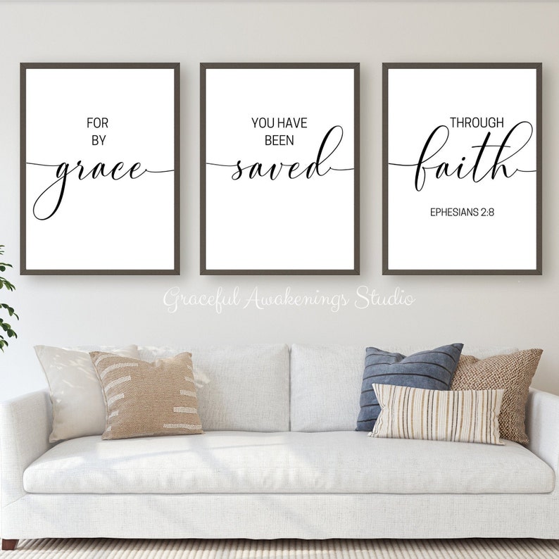 For by Grace You Have Been Saved Through Faith Ephesians 2:8 - Etsy