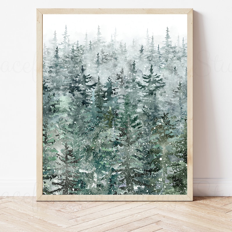 Winter Tree Print - Etsy